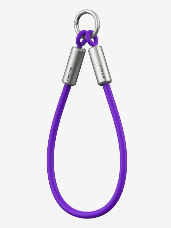 Кабель-брелок CABLETIME CU46P, USB-C to USB-C, 60W, 480Mbps, 0.3 м, фиолетовый