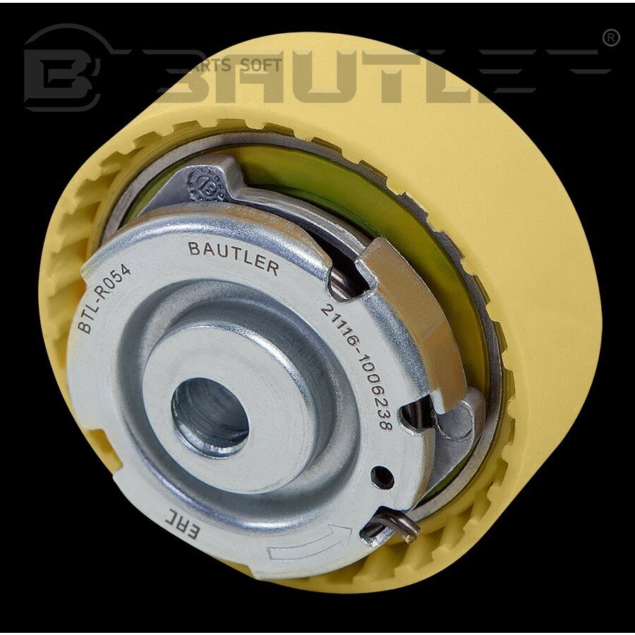 Ролик натяжителя ремня ГРМ натяжной ВАЗ-2170FL.2190-94. дв.8кл. пластик от официального дистрибьютора, BAUTLER, артикул BTLR054