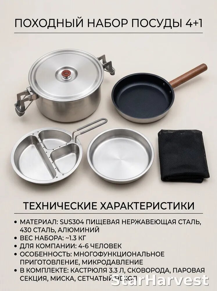 Набор кастрюль из нержавеющей стали