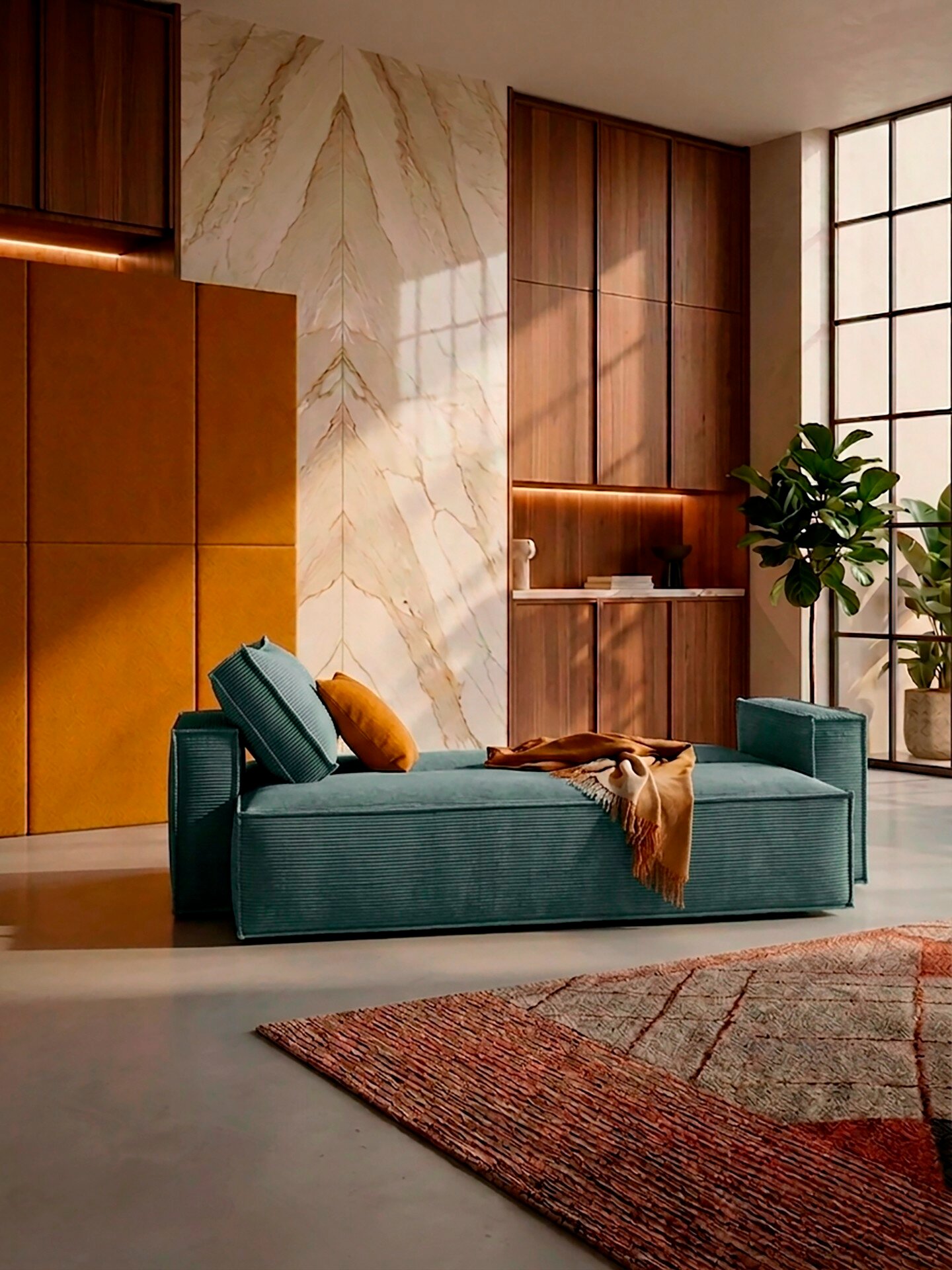 Диван Софт 3 Cilium Grafit NOW 240x94x80 см, серый Вельвет, еврокнижка Фиеста — фото 1