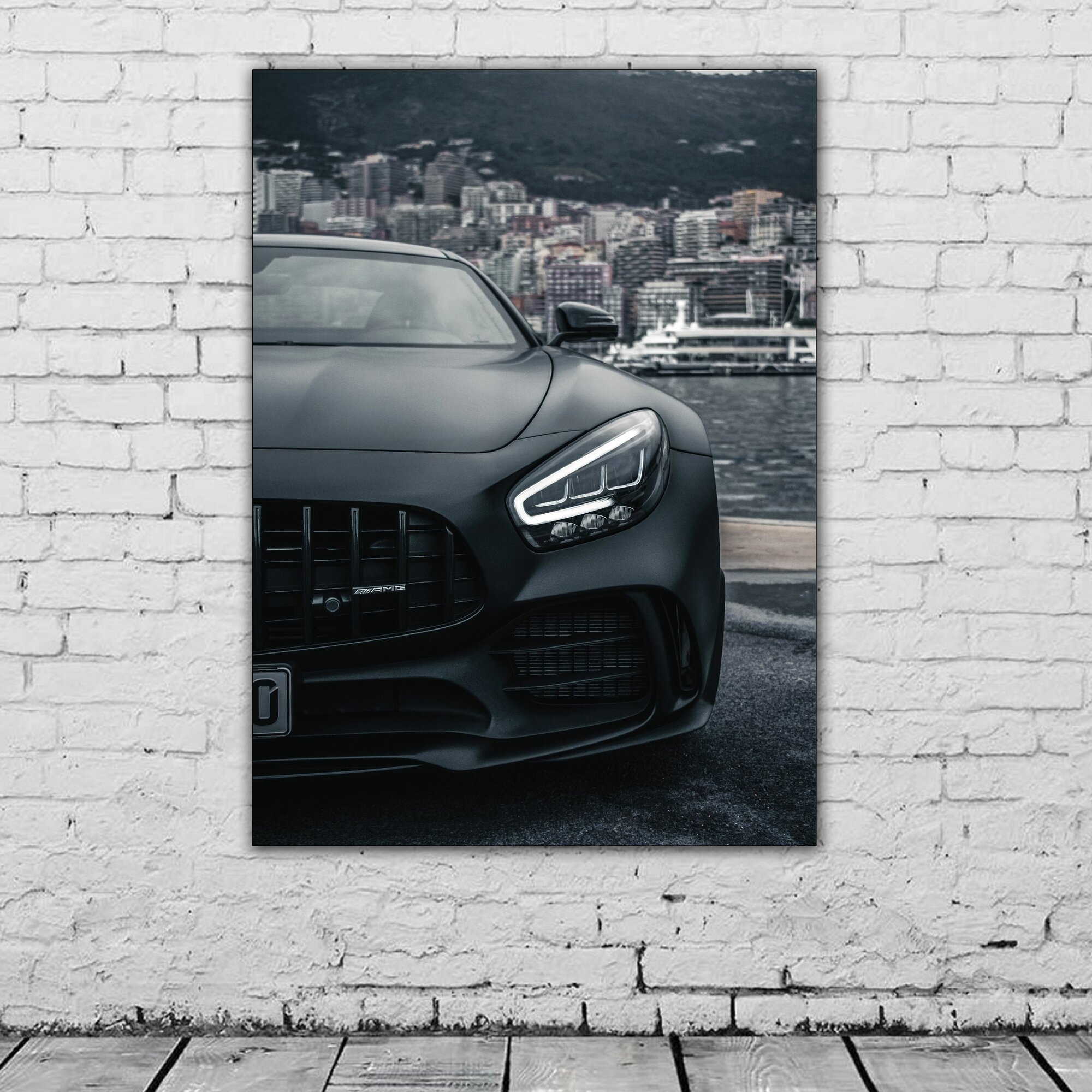 Картина интерьерная на холсте 30х40 см. Mercedes AMG