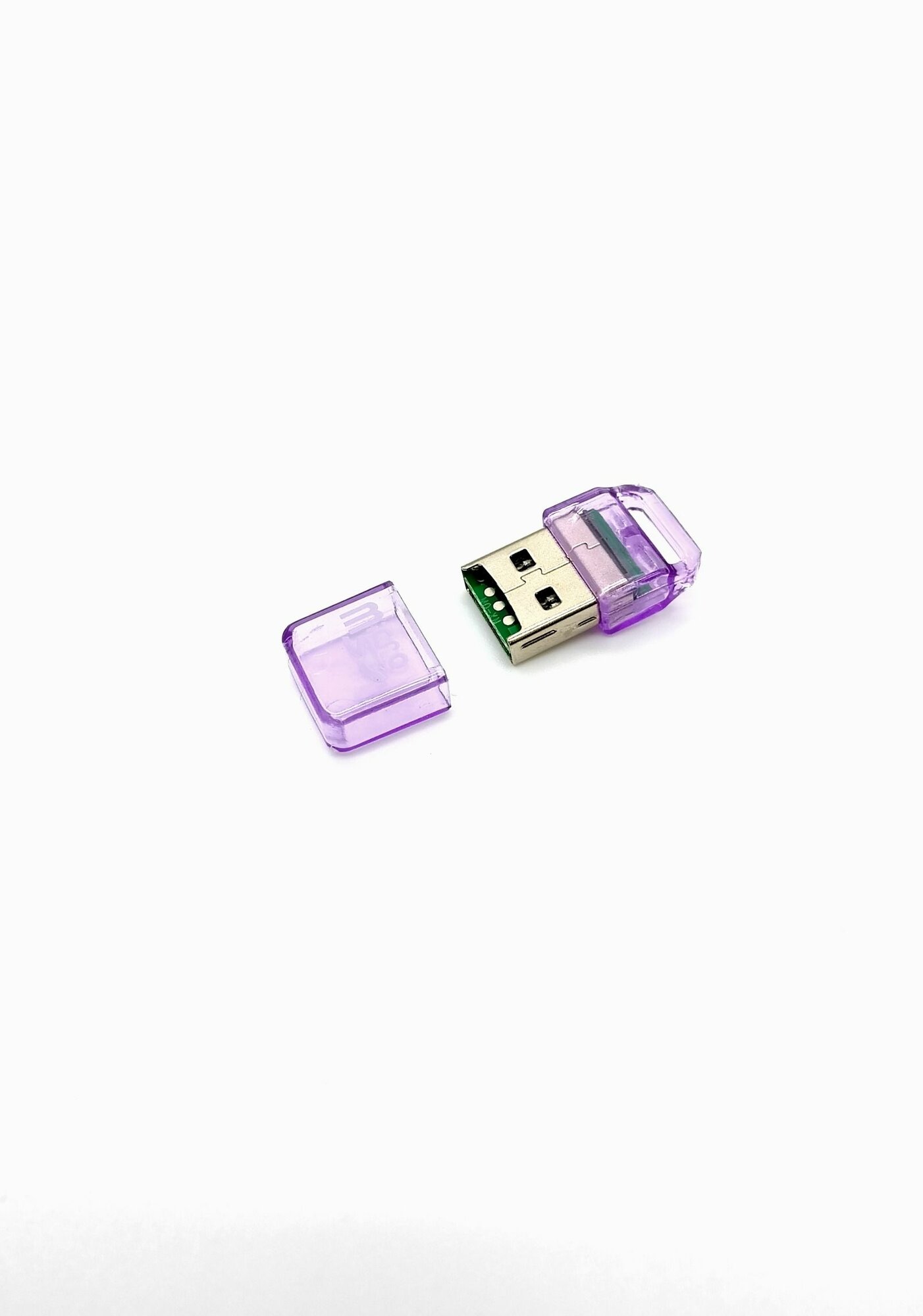 Переходник/CARD READER/USB-MicroSD/Сиреневый — фото 1