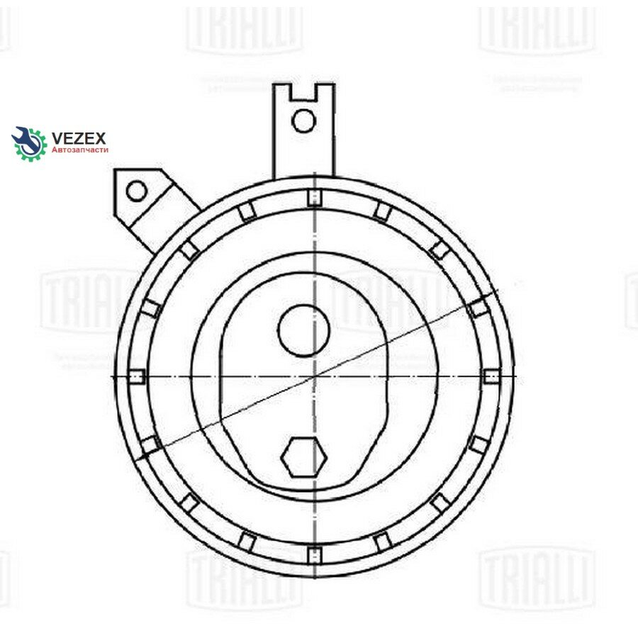 TRIALLI CM6501 CM 6501 Ролик ГРМ для а/м Geely Tugella (19-) 2.0i (натяж.) (CM 6501)