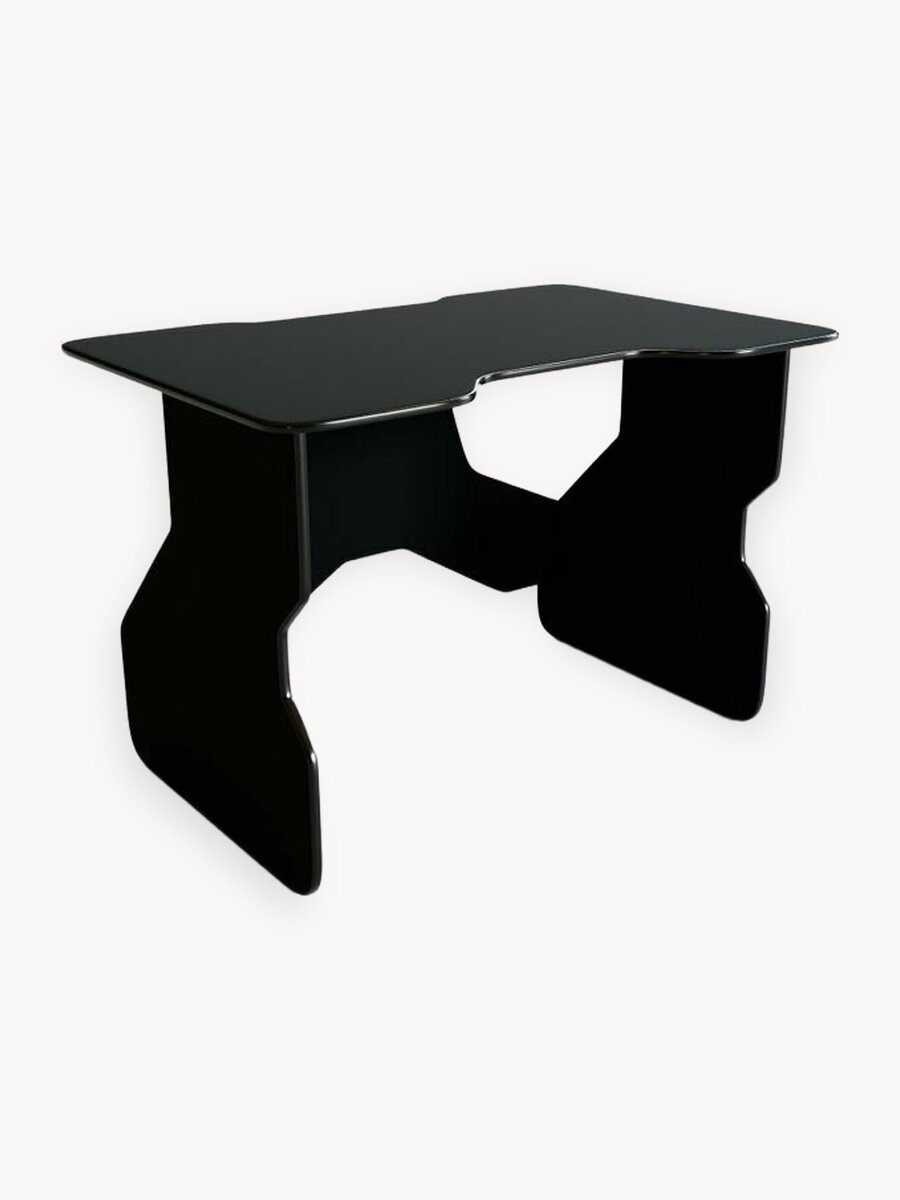 Игровой компьютерный стол для геймера черный с черной окантовкой 106х73х75