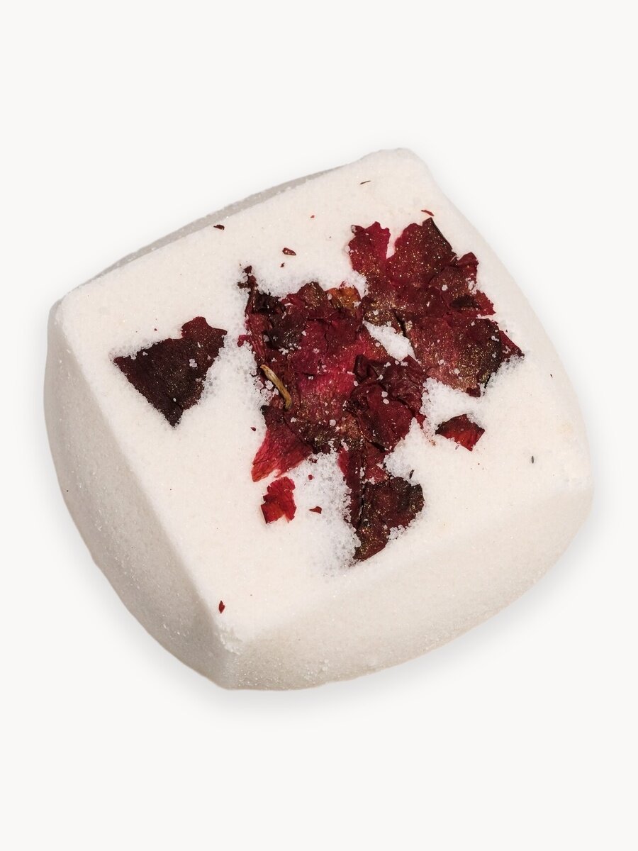 Daily Bliss, Увлажняющая бомбочка натуральная для ванны, с эфирным маслом розы, кокосовое молочко для ванн