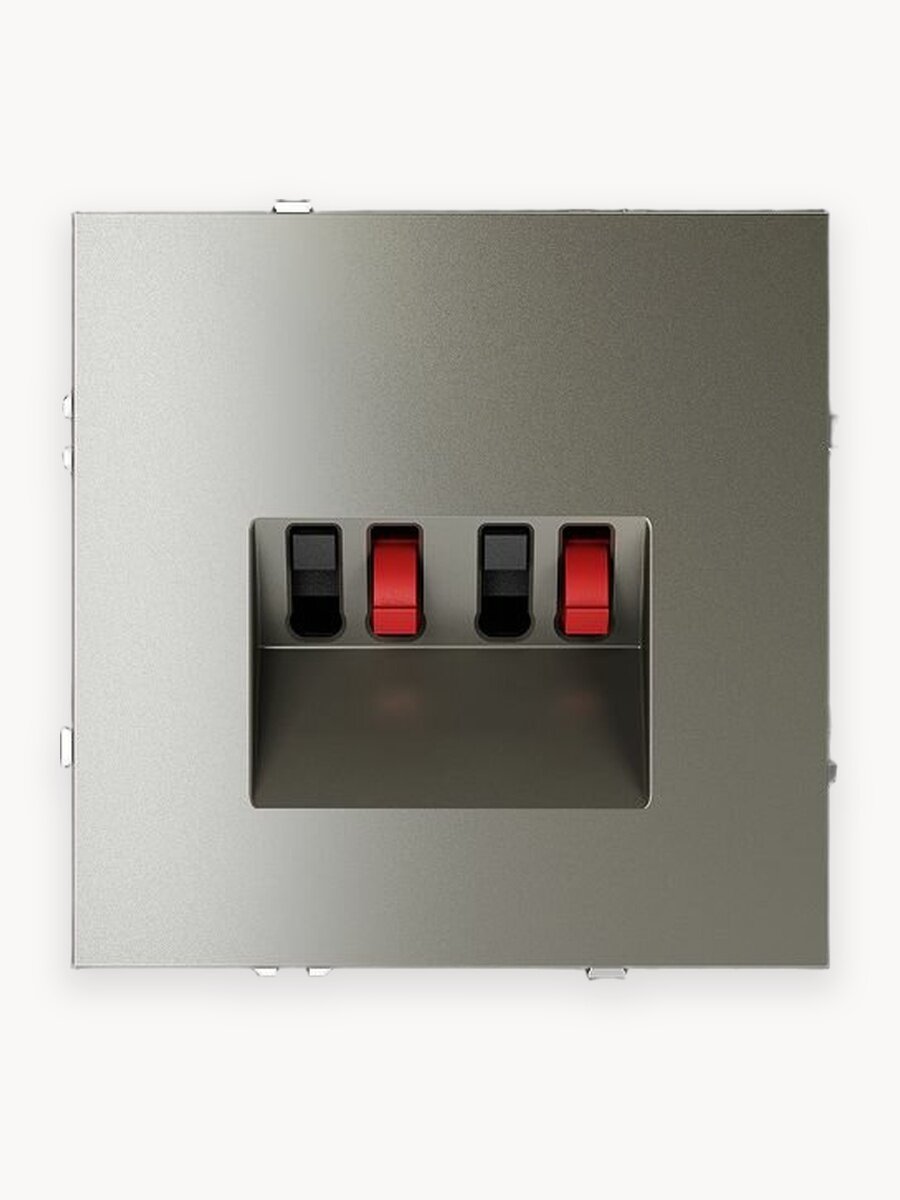 Розетка акустическая встраиваемая Voltum 4-местная цвет шелк VLS060304