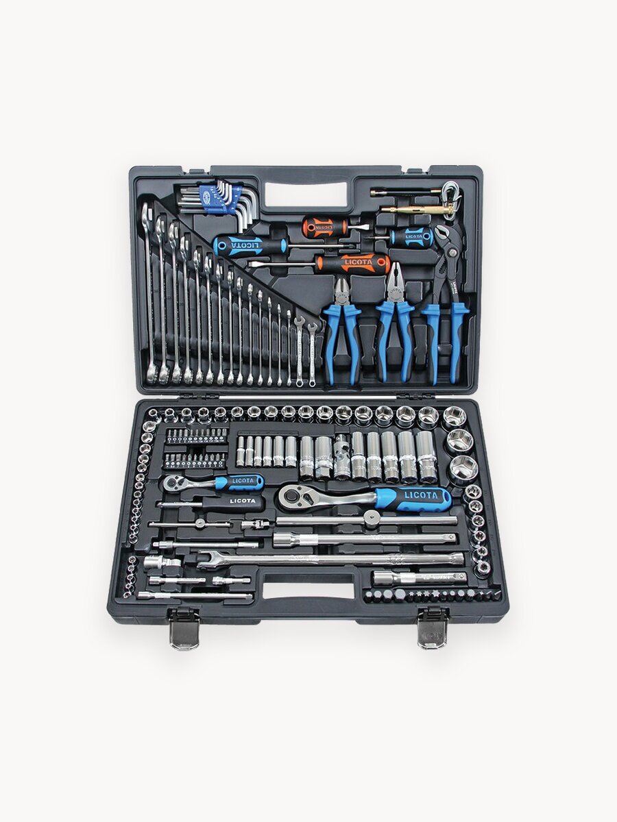 Licota ALK-8009F Набор инструментов 1/4" и 1/2", 143 предмета