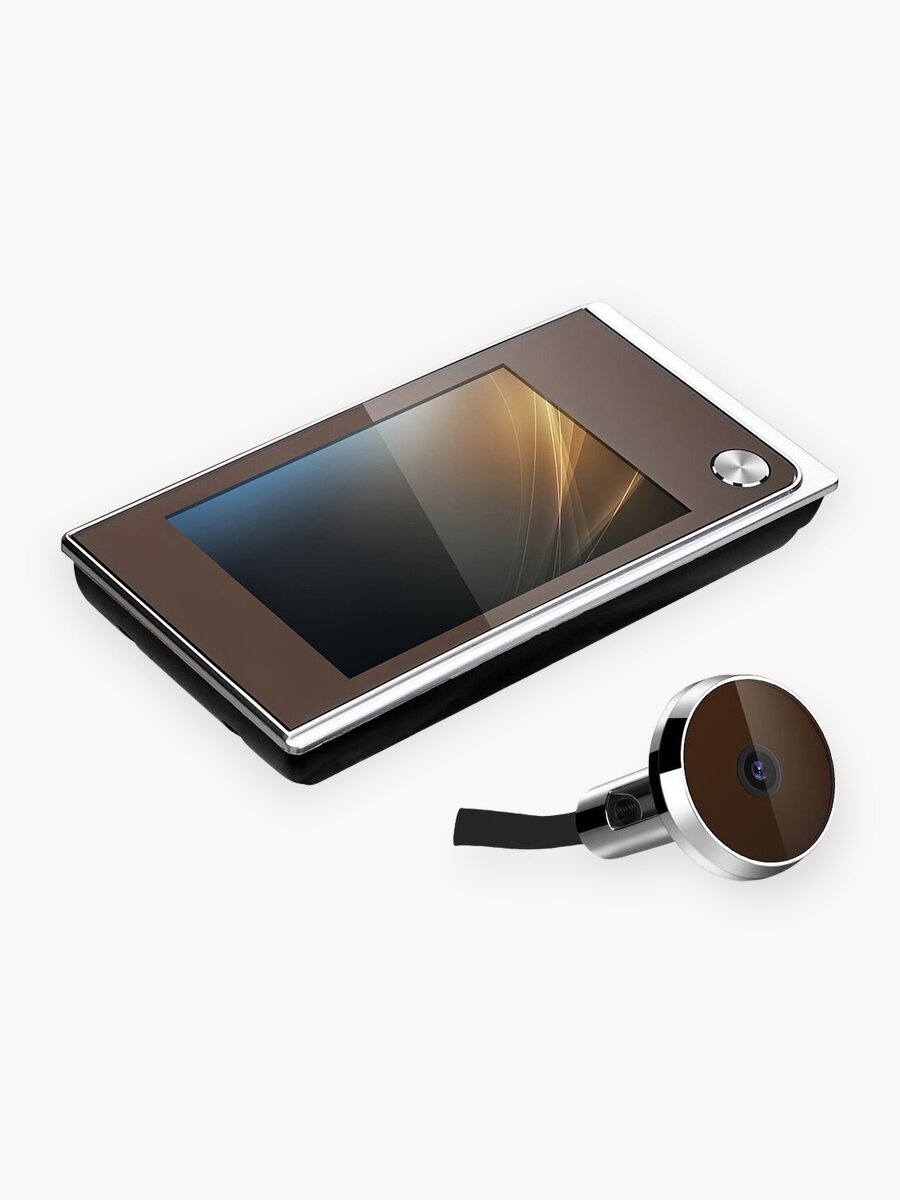 Видеоглазок для входной двери / 3.5 дюйм / Умный домашний монитор Серебро Быстрая логистика