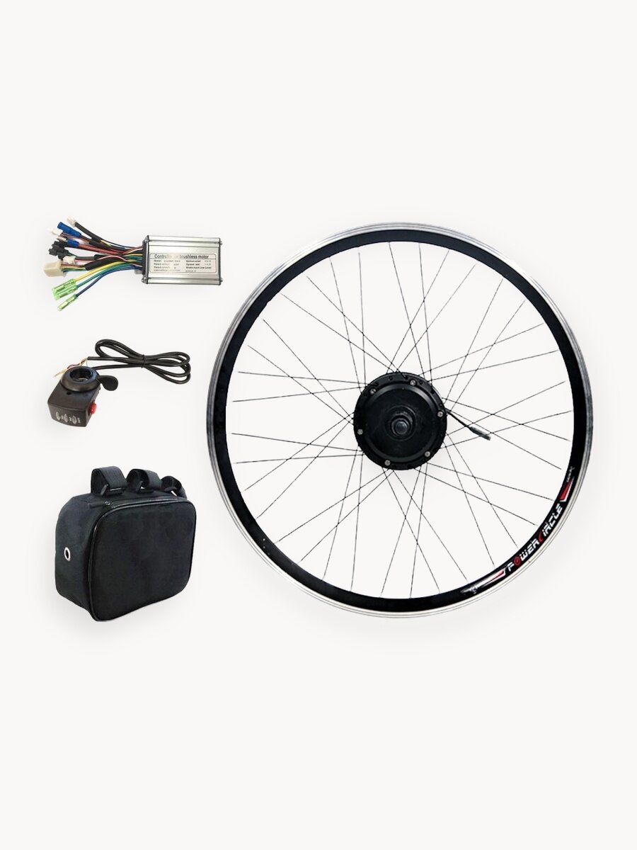 Мотор-колесо переднее, 250Вт, 26" с Li-ion АКБ 36В 7,8А*ч в сумке на раму с ЗУ