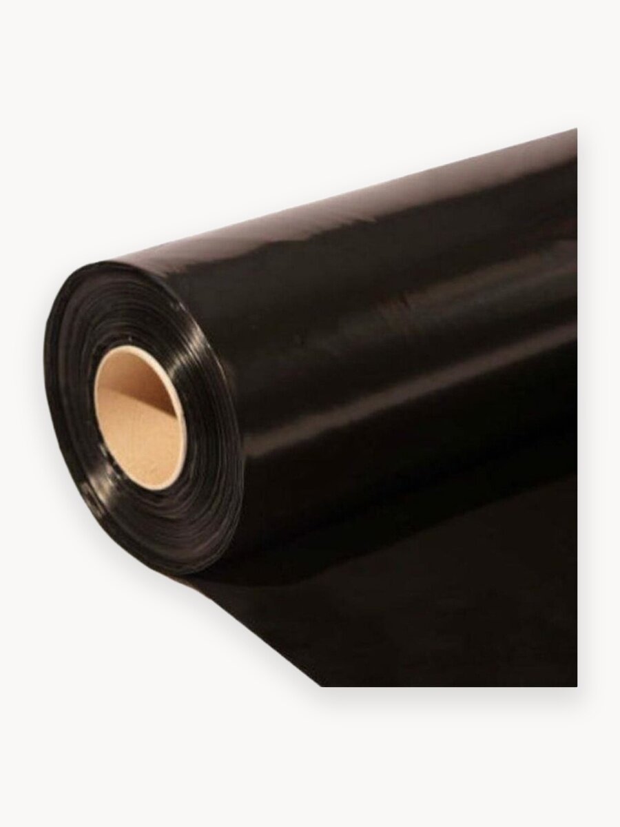 Пленка 150 микрон полиэтиленовая техническая черная 1,5м / 100м 17кг