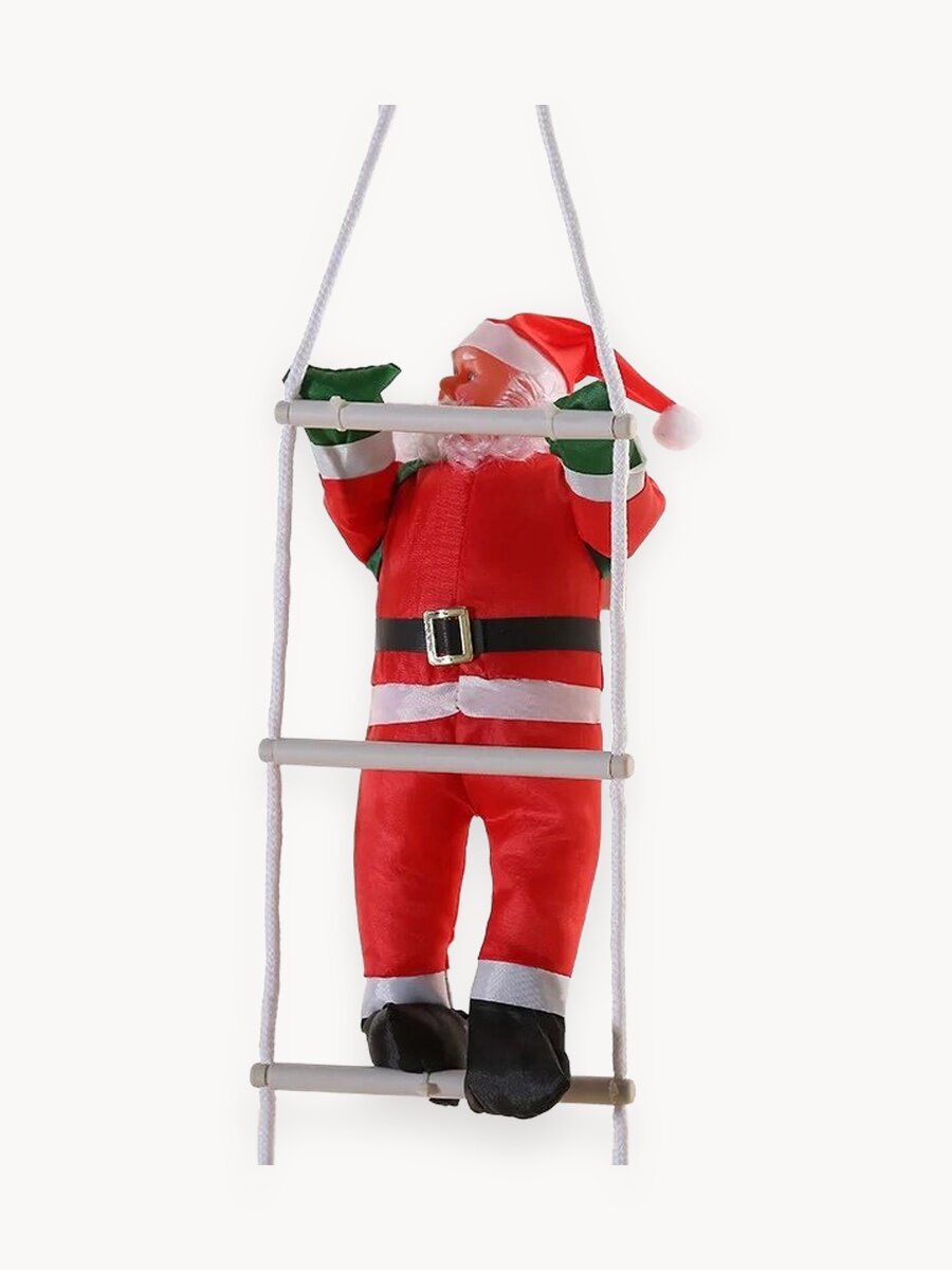 "Дед Мороз на Лестнице" - украшение на Ёлку и Окно, 40 см