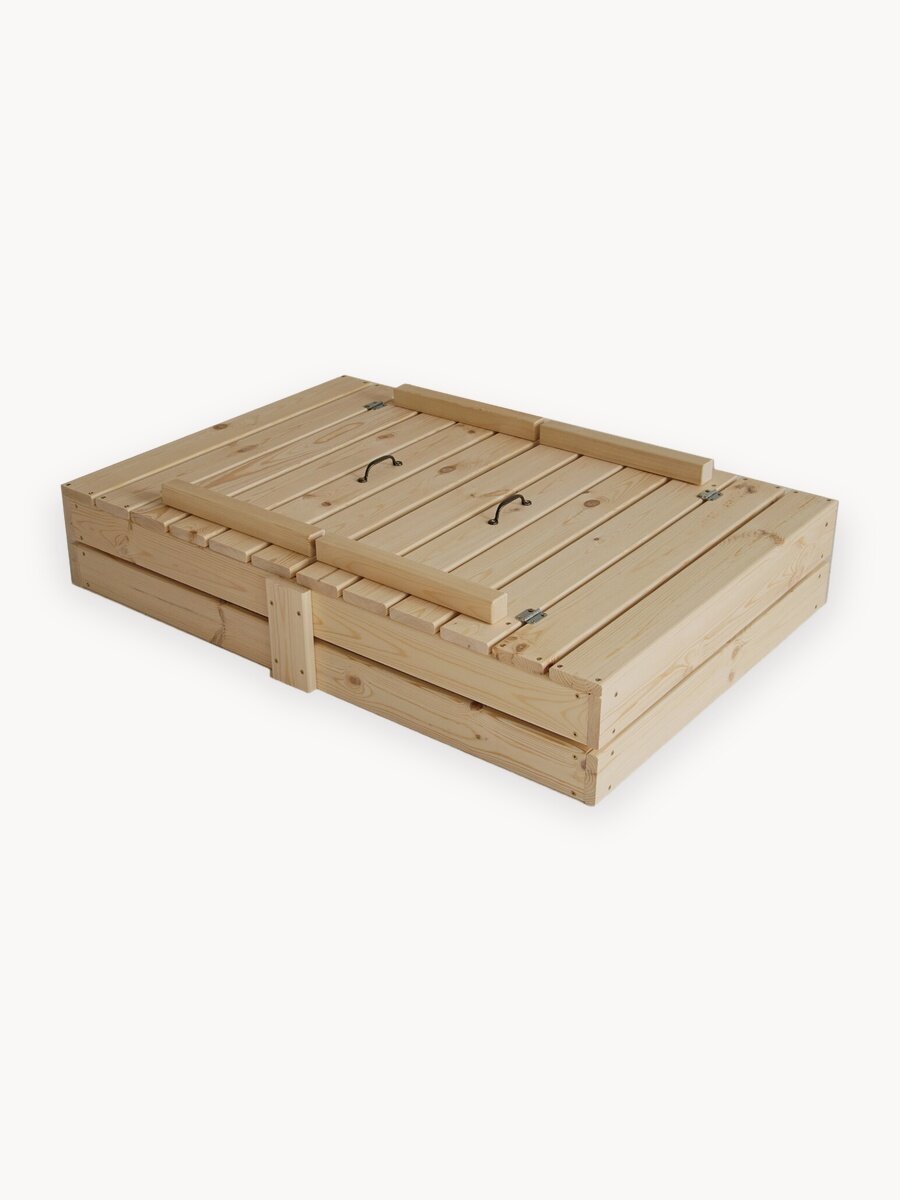 Песочница деревянная / для улицы с крышкой