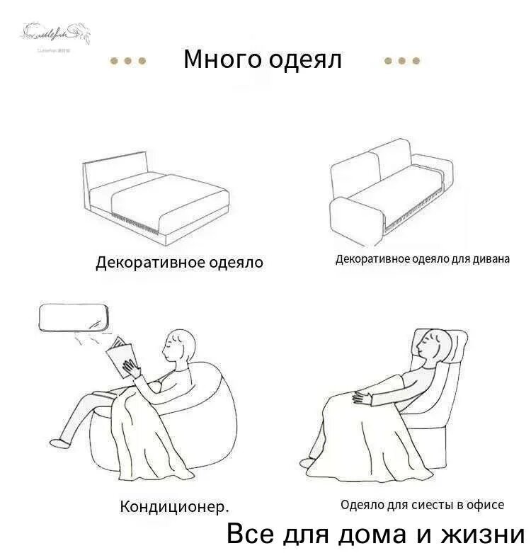 Плед 130x170 см фатин вязаный, фактурный геометрический зеленый