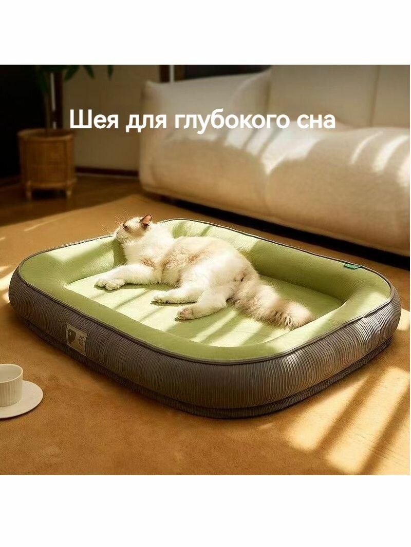 Лежанка, для грызунов, кошек и собак, овальная, коричневая, нескользящая