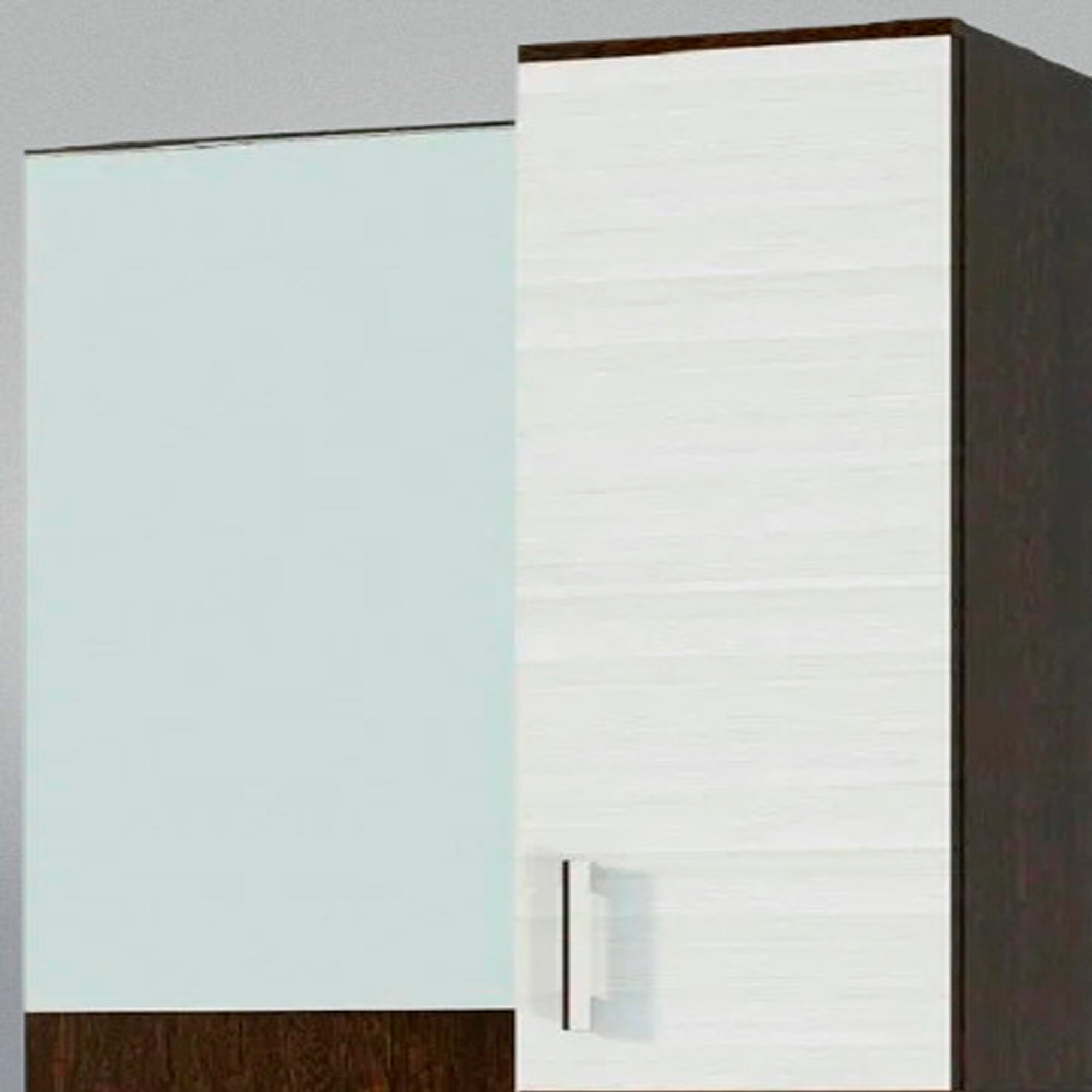 ЛДСП Прихожая НИКА ПЗ800 Полка с зеркалом Венге-Лоредо