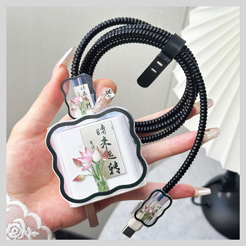 Защитный чехол для зарядного устройства, для OPPO, Reno12, быстрая зарядка, защита кабеля, цвет волнистый