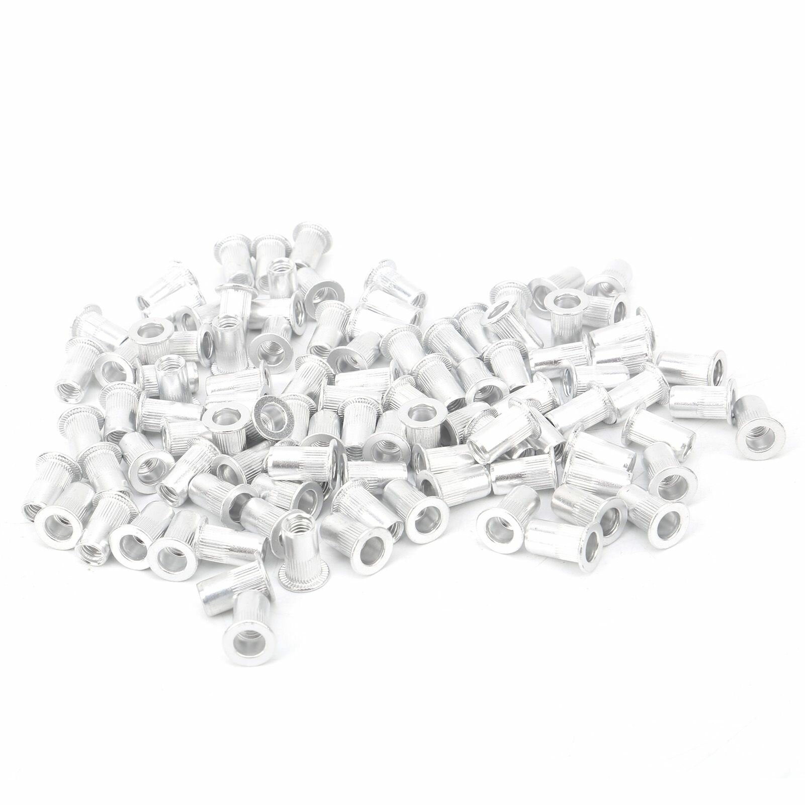 100 шт. алюминиевых заклепок-гаек с плоской головкой и вертикальной резьбой, крепежные элементы, аксессуары WJ-30045M5