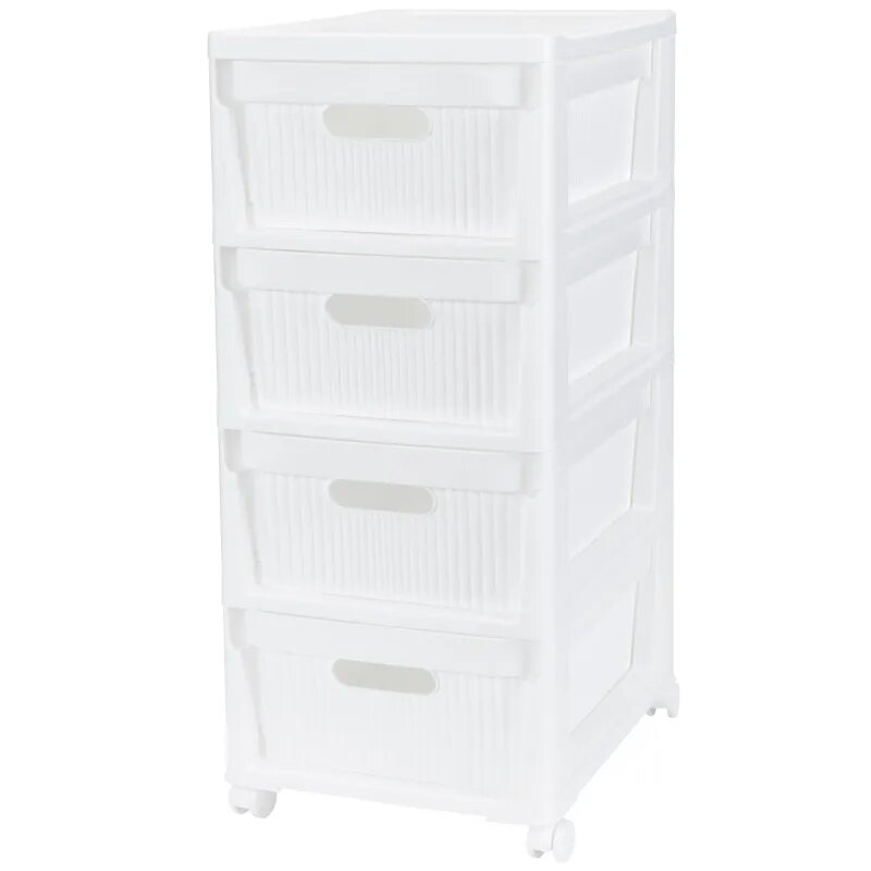 Комод BP_на колесах Velvet, 4 ящика,300х385х690 ММ (Белый) Econova 2081567 435218816