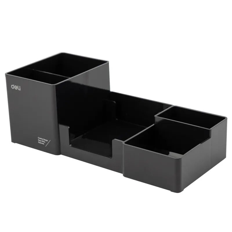 Подставка-органайзер для канц. мелочей Deli EZ00220 6 отделений черный 1696480