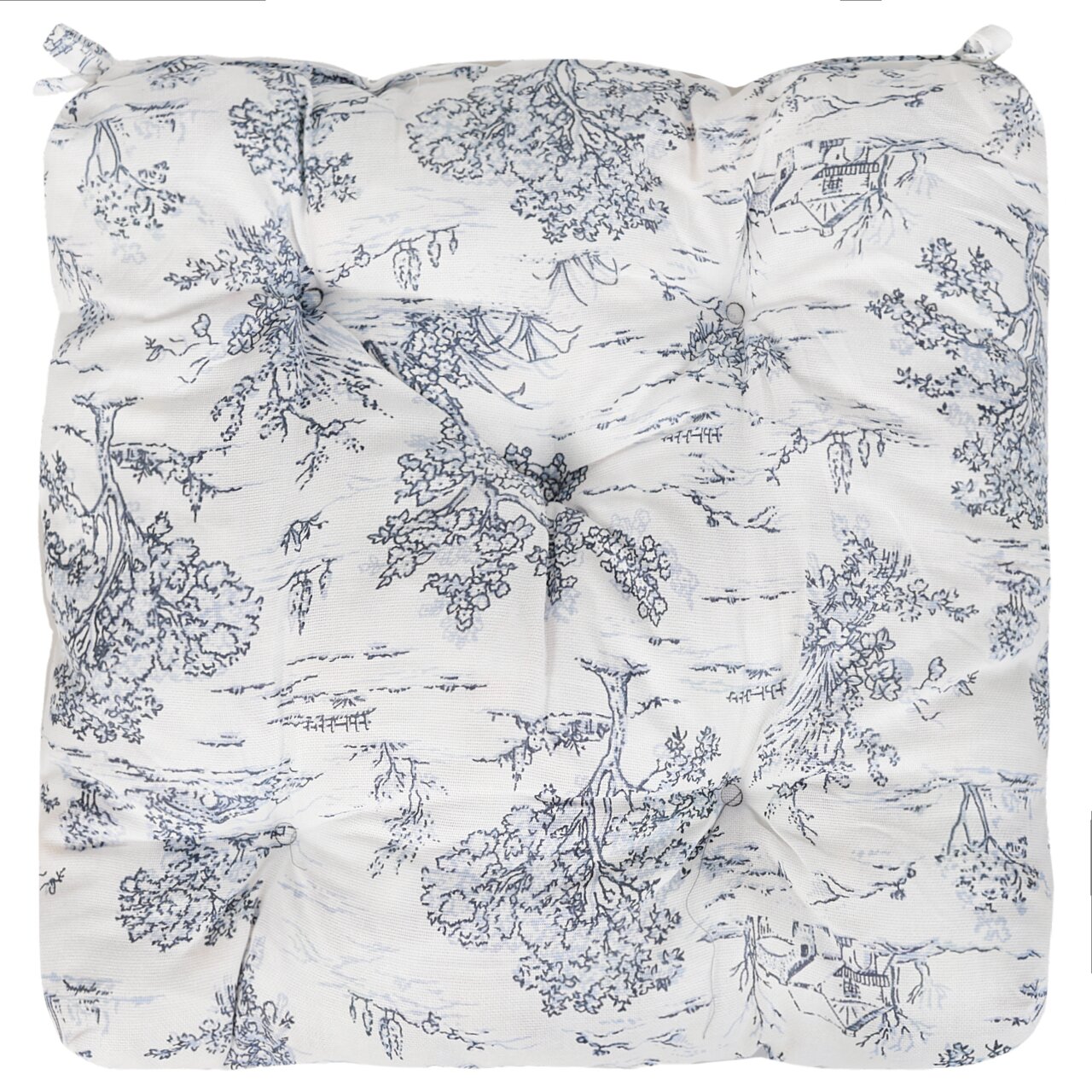 Хаски Home Пастораль Подушка на стул 40x40x6 см рогожка для интерьера для уюта дома