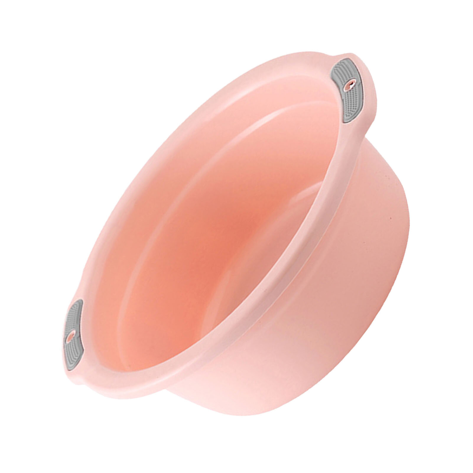 Пластиковая раковина для мытья универсальная светлая для лица младенца взрослого для мытья ног с двумя ручками для дома ванной комнаты маленькая-Персиковый цвет