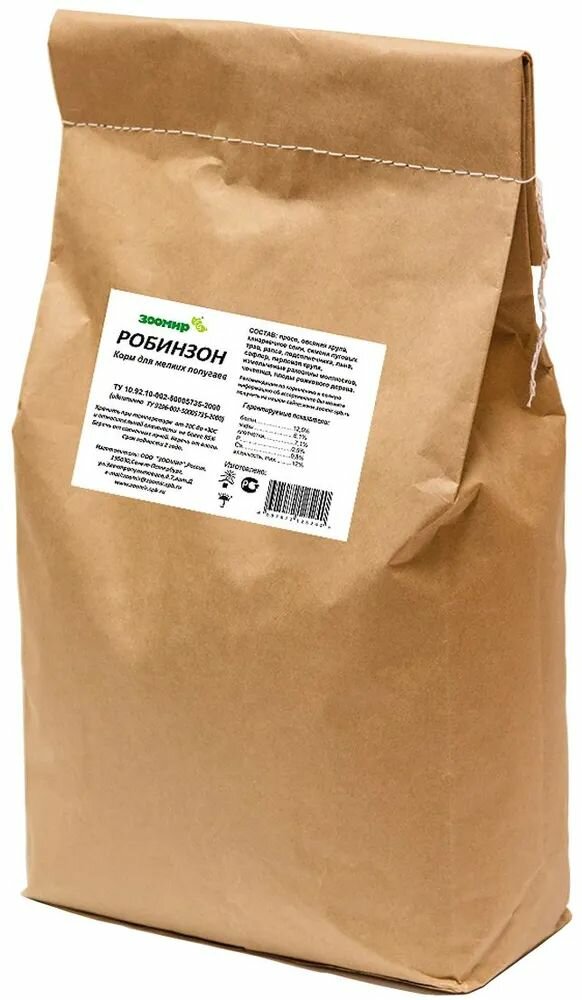 Зоомир Робинзон 5 кг корм для мелких попугаев