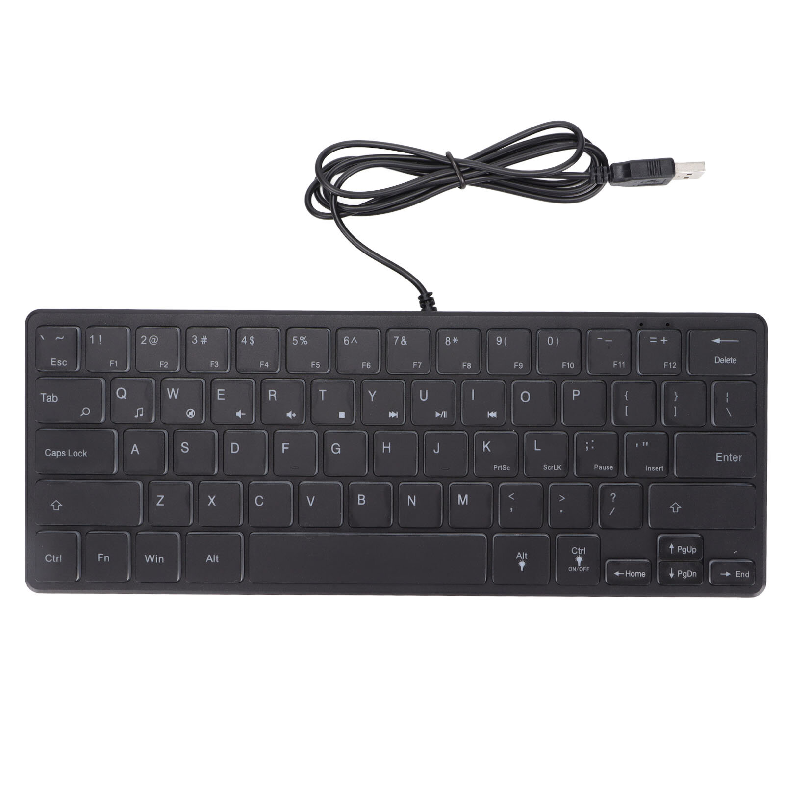 Проводная игровая клавиатура 64 Keys Mini RGB 3 подсветки на рабочем столе аксессуары для ноутбука компьютера.