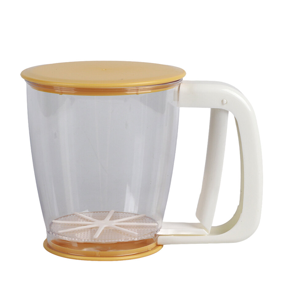 Пластиковый фильтр для муки Мелкоячеистое сито для муки с верхней и нижней крышками Ручное сито для муки