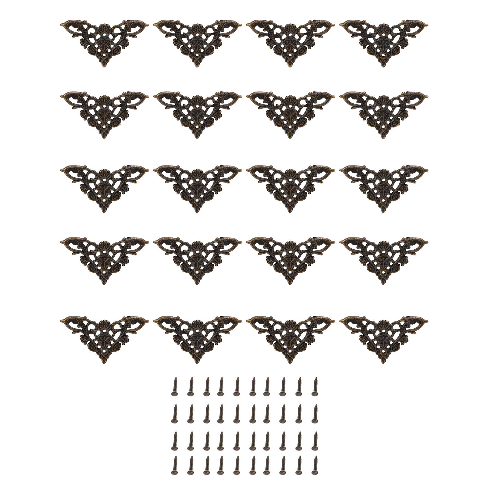 20 шт. Защитные уголки из цинкового сплава, классическая ретро-элегантность, изысканная, удобная защита для углового шкафа