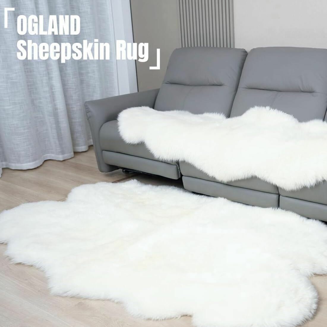 Шкура овечья натуральная, шкура на пол, коврик, накидка на диван,70*200cm -kpa