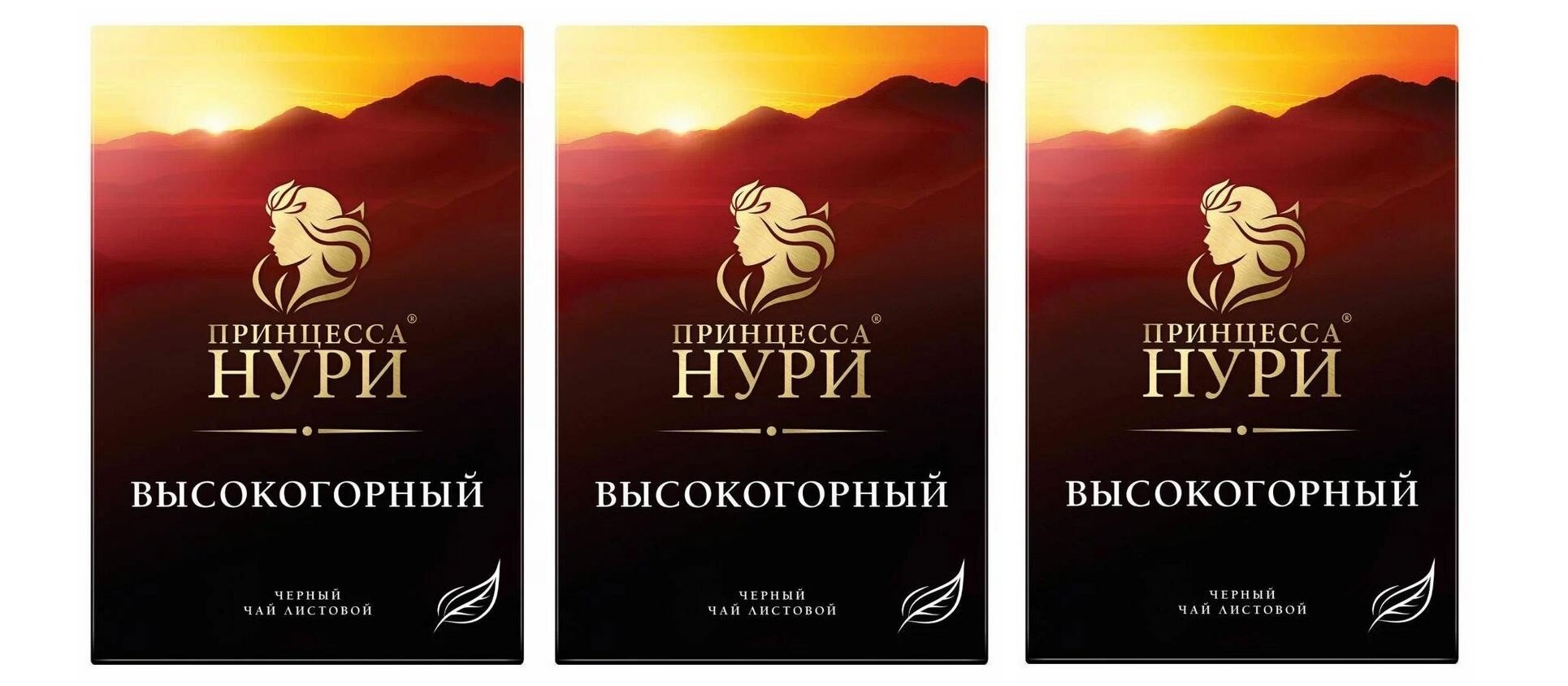 Принцесса Нури Чай черный Высокогорный, листовой, 250 г, 3 уп