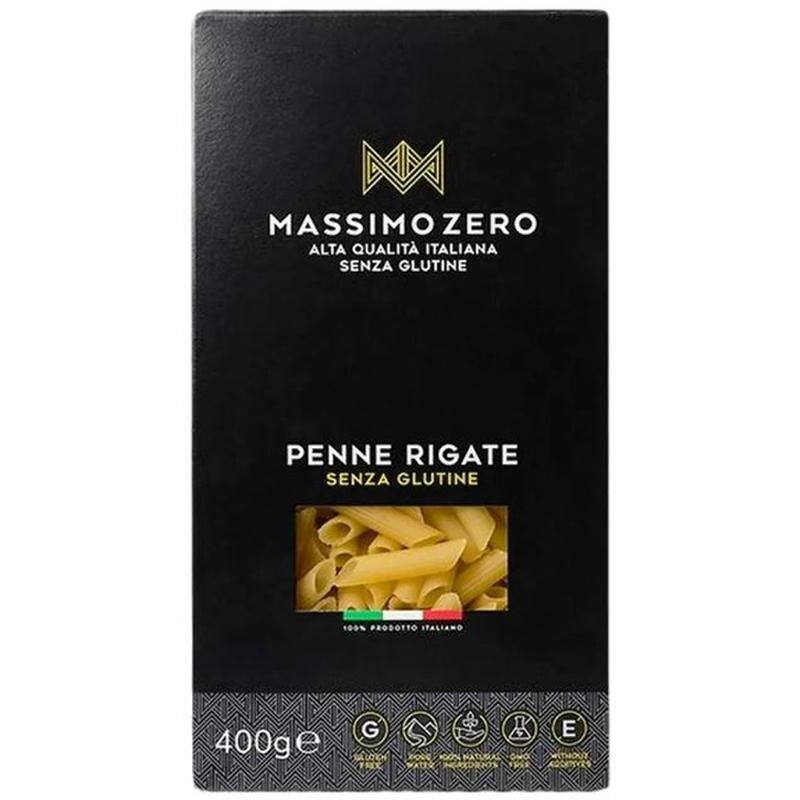 Пенне из кукурузы и риса безглютеновые MASSIMO ZERO 400 г