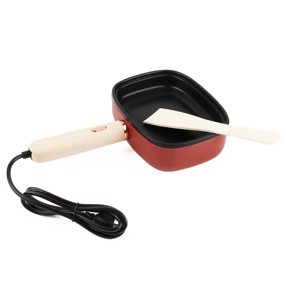 Электросковорода квадратная многофункциональная для приготовления оладий, яичницы, завтрака, электрическая сковорода с антипригарным покрытием