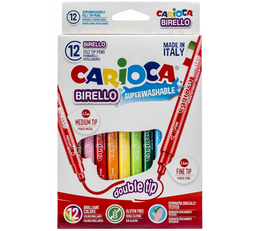 Фломастеры двухсторонние12цв. Birello 41457