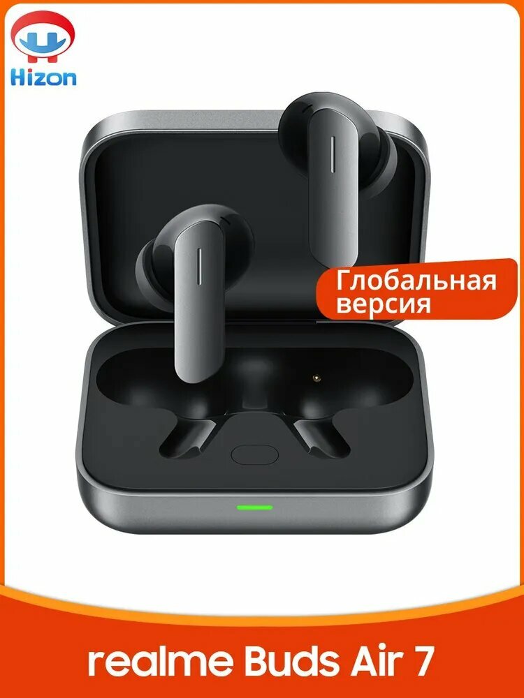 Realme Наушники беспроводные с микрофоном realme Buds Air 7, Bluetooth, USB Type-C, черный