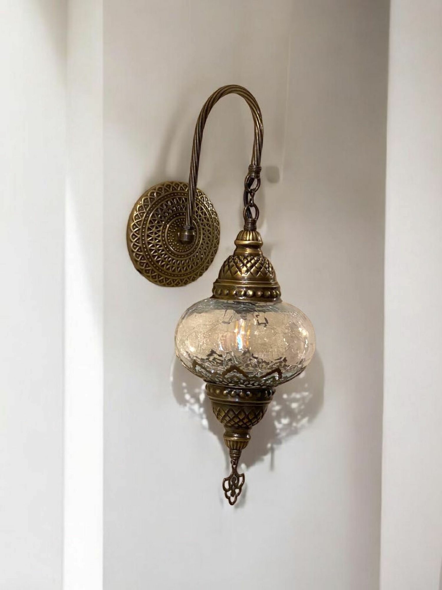 Бра, Настенный светильник, Восточный светильник А 3221 прозрачный