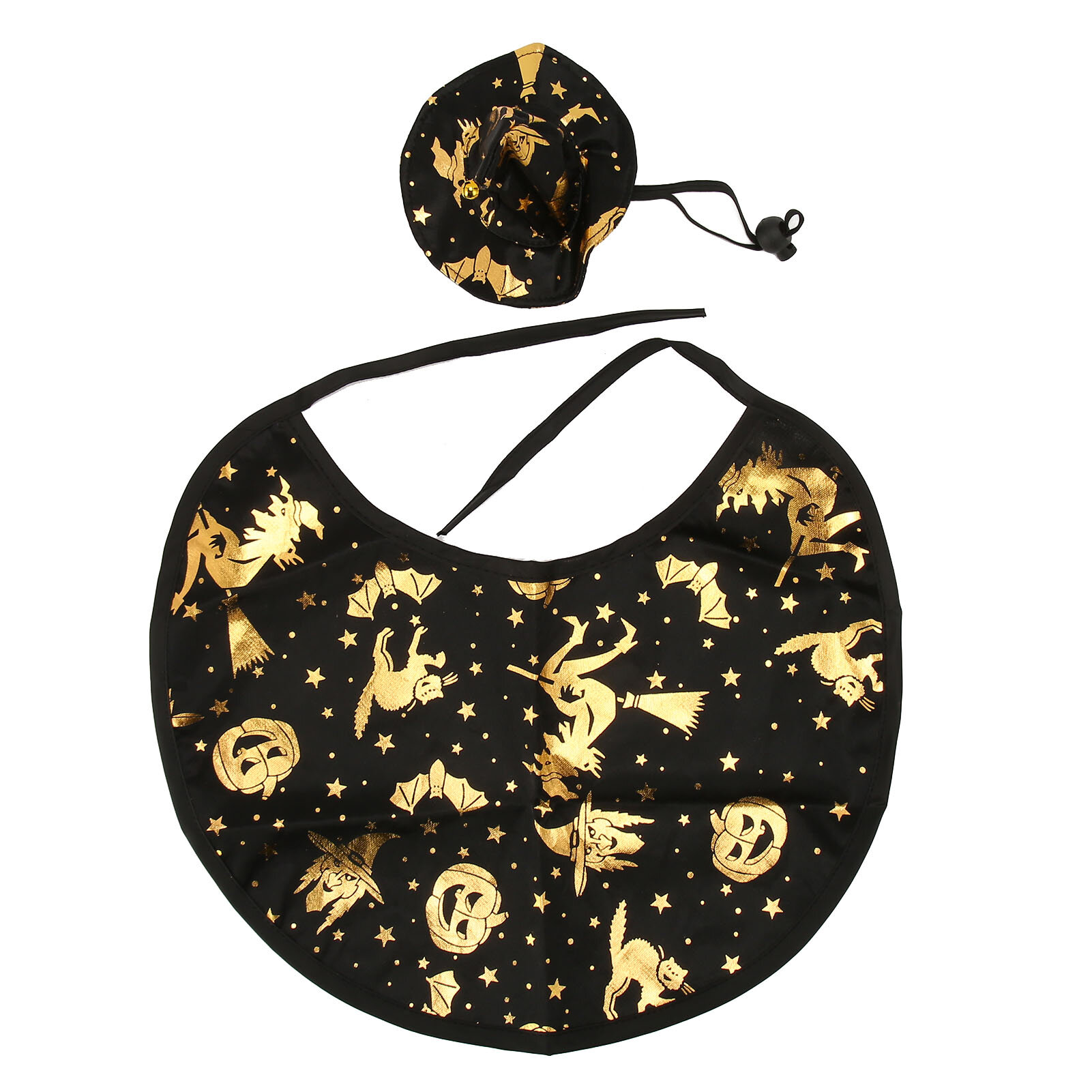 Костюмы для кошек на Хэллоуин Стильный инновационный принт тыквы, летучей мыши, кошки, собаки, волшебная шляпа, плащ, набор для кошек, щенков, собак