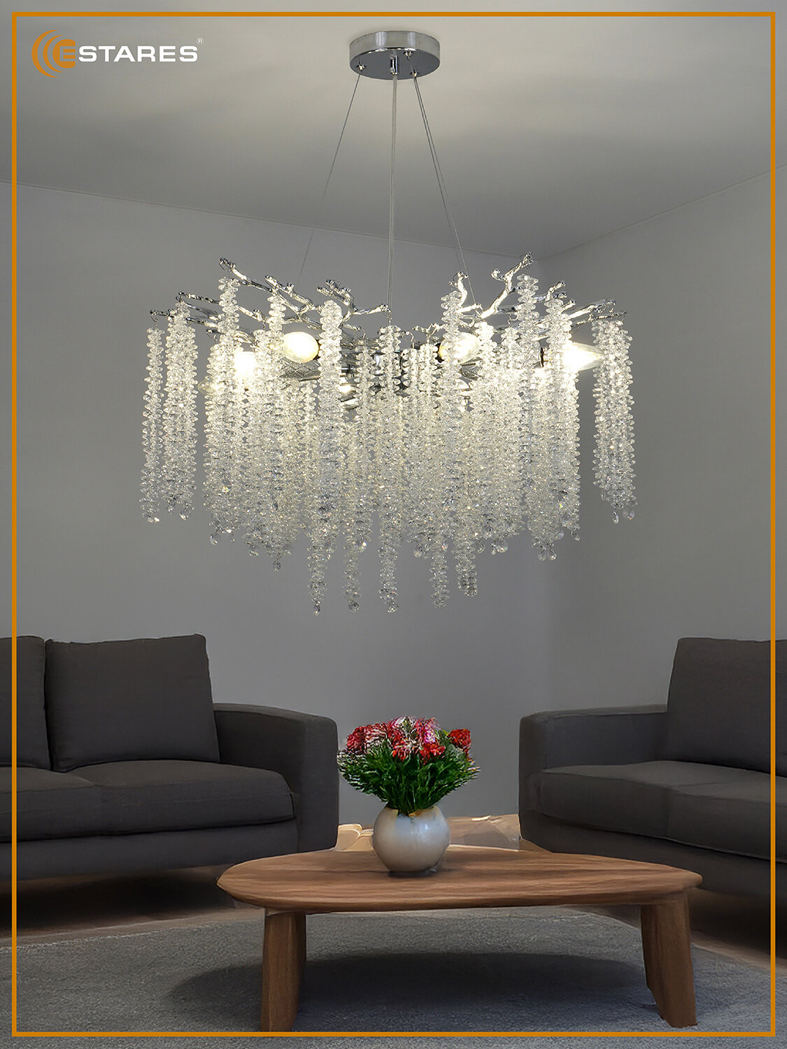 Люстра ROXANA 65 E14х8 CHROME