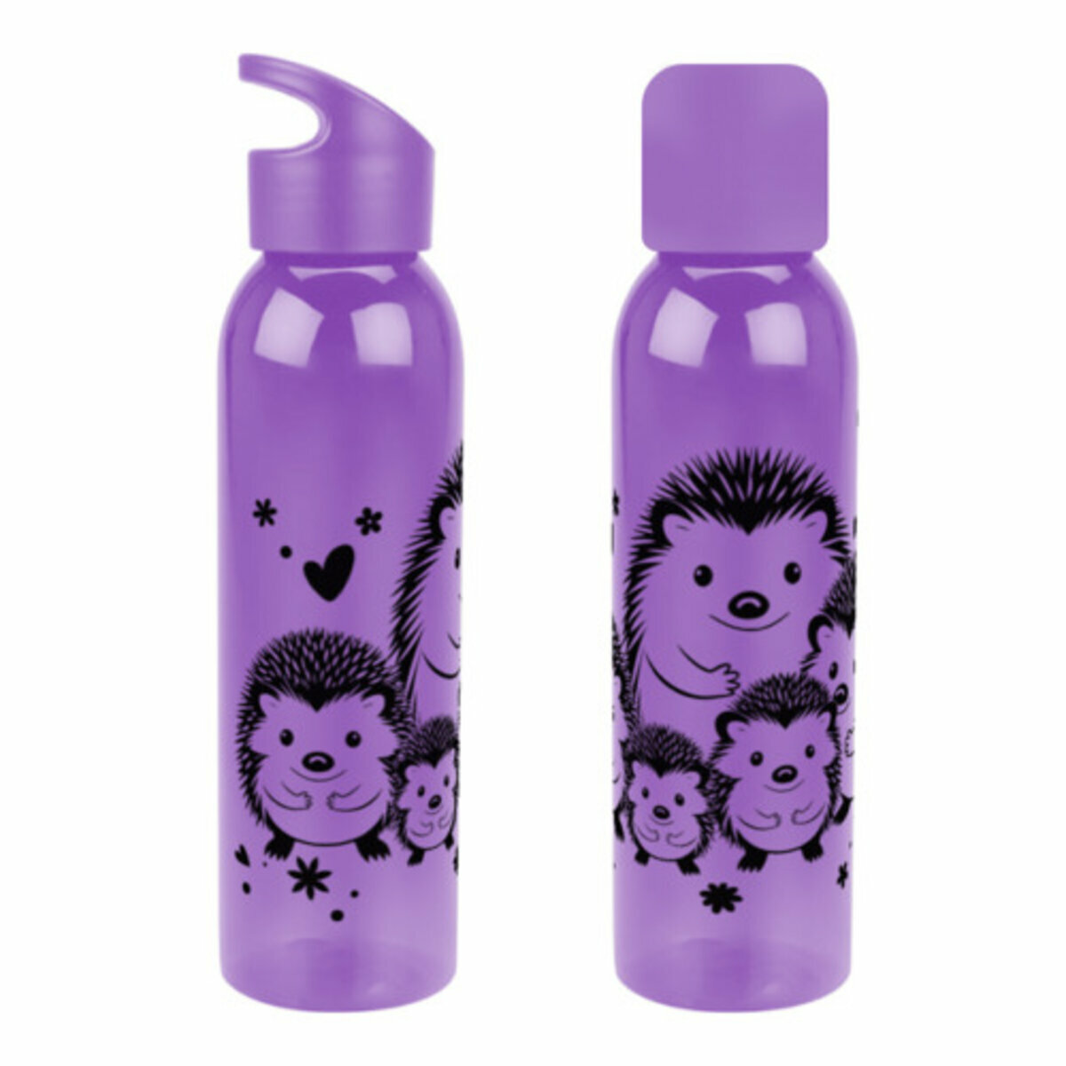 Бутылка для воды «Семья ежиков» (фиолетовый)