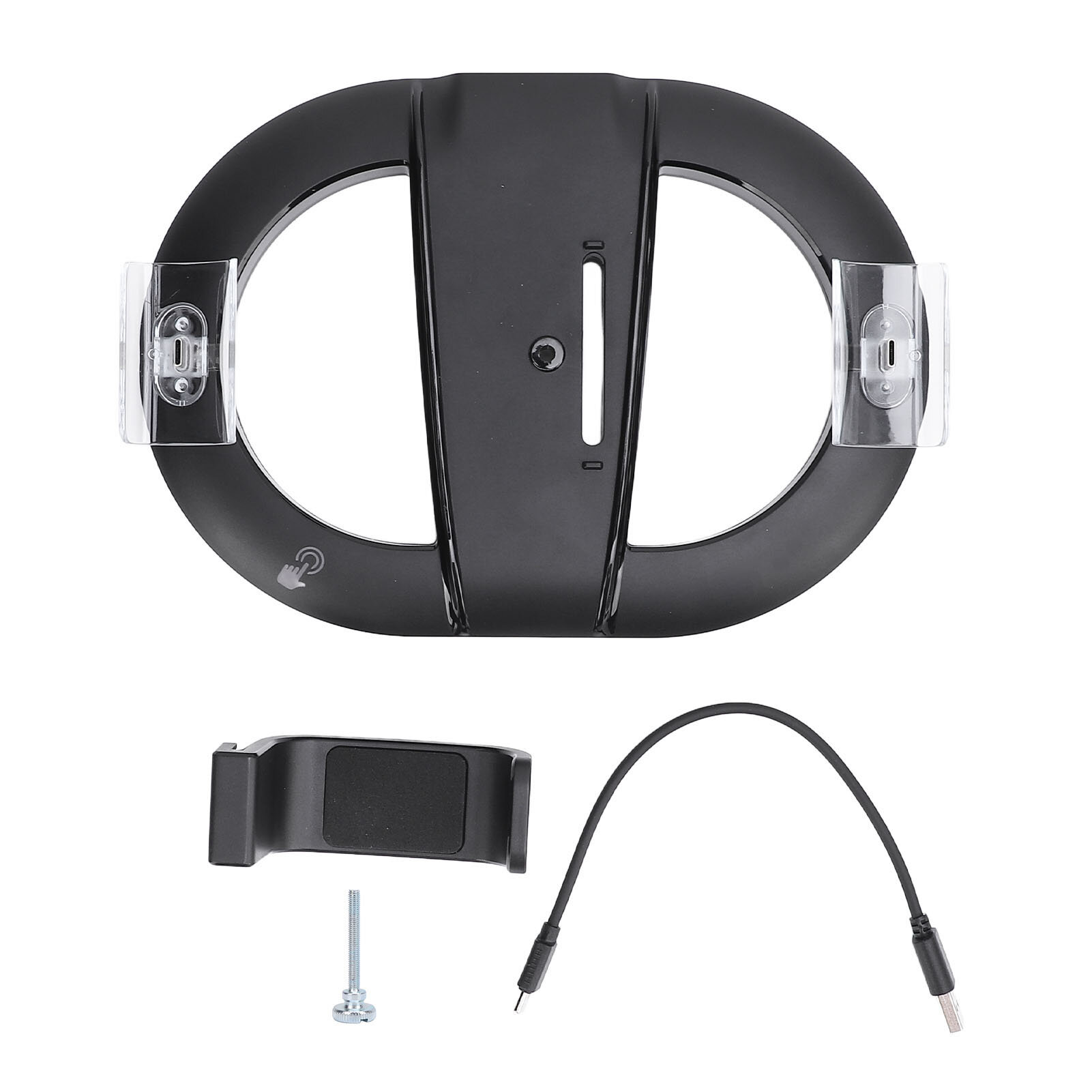 Подставка для тонких консолей, дисков и цифровой RGB-подсветки, вертикальная подставка для игр с контроллером, зарядным устройством и держателем для гарнитуры, черная.