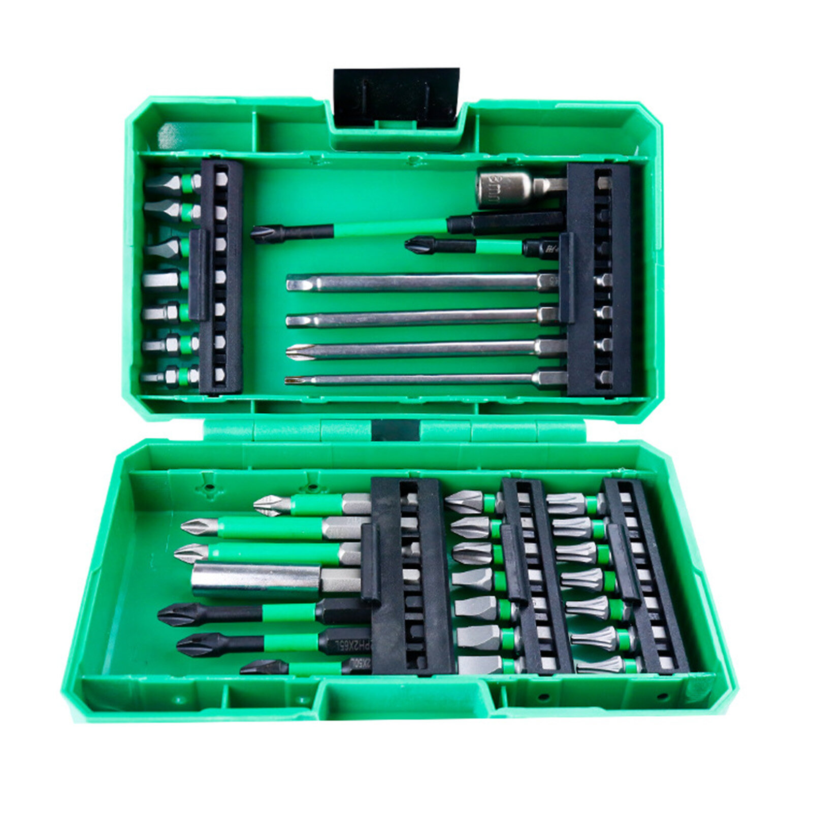 Набор сверл и битов для дрели Impact Driver 27/35/39 шт, для ввинчивания винтов и сверления в дереве, металле, цементе, со стальным материалом, с кейсом для хранения, включая PH1, PH2, PH3, H4, H5, H6, T10, T15, T20, T25, T30, T40, нескользящие биты,