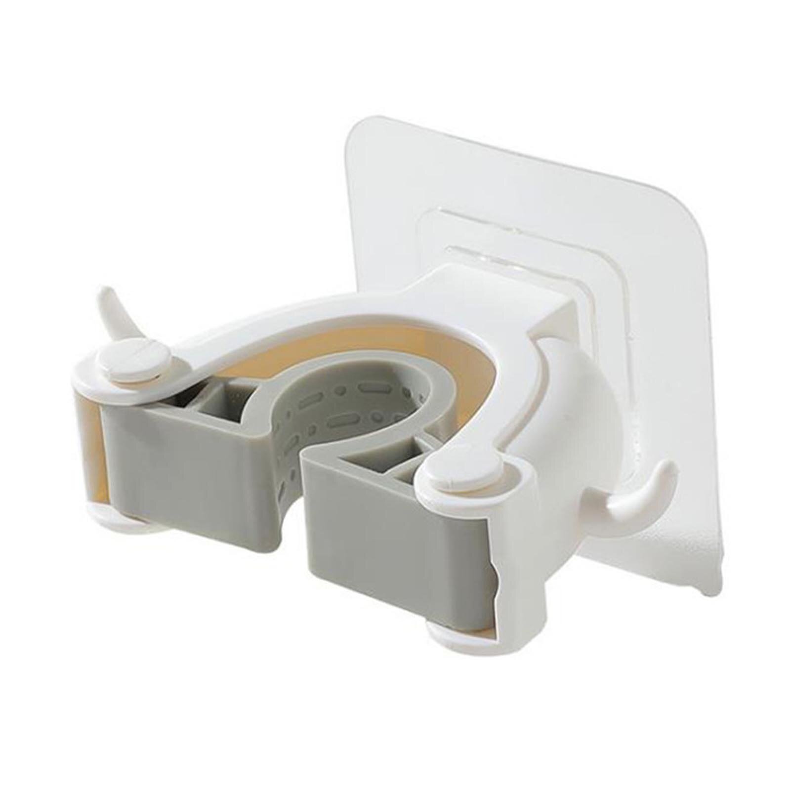 Настенный органайзер для швабры, метлы, устойчивый к маркировке, многофункциональный, водостойкий, вешалка для инструментов для домашнего хозяйства, белая