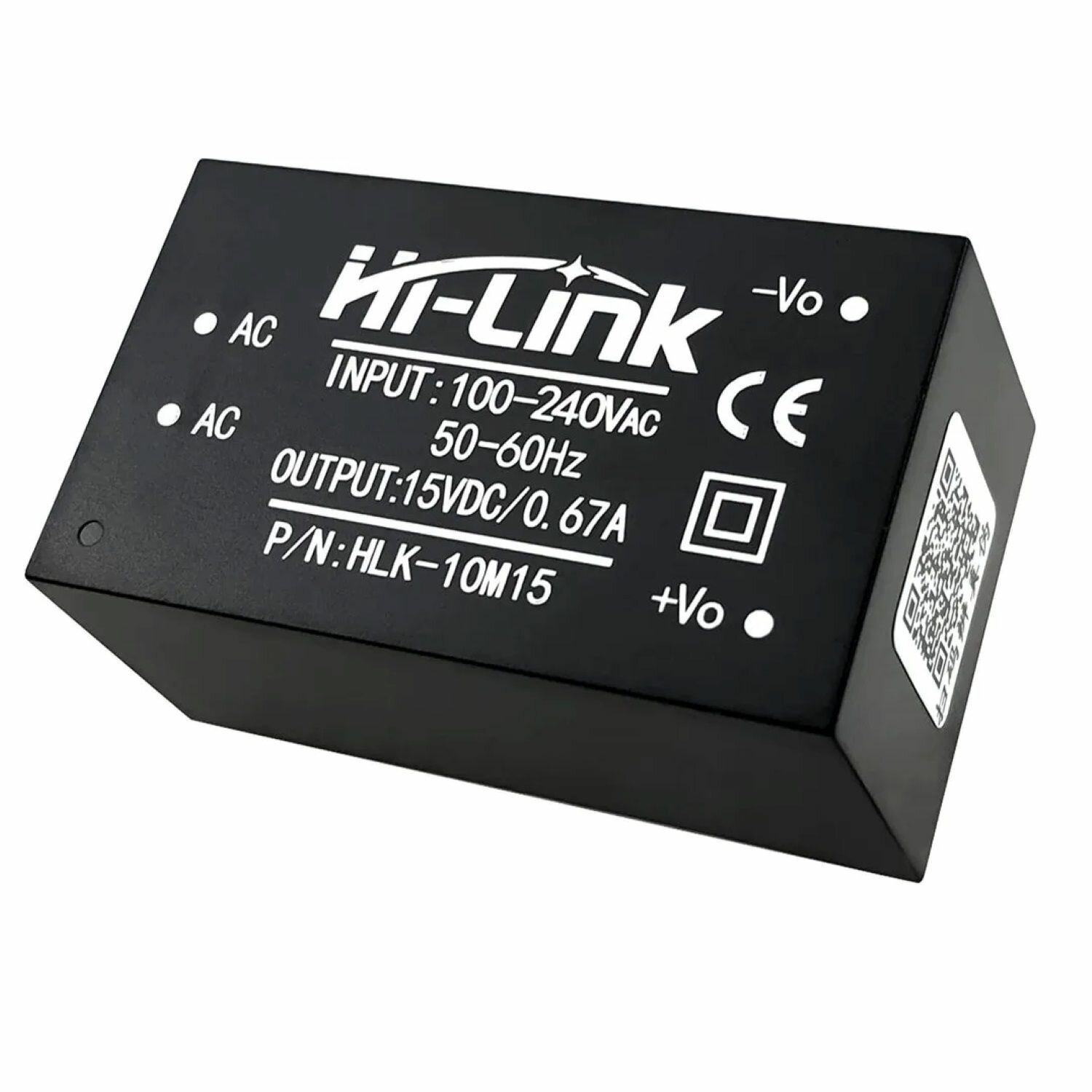 Блок питания на плату 15в, 0.66а, 46.9*27.8*21.8мм, Hi-Link HLK-10M15