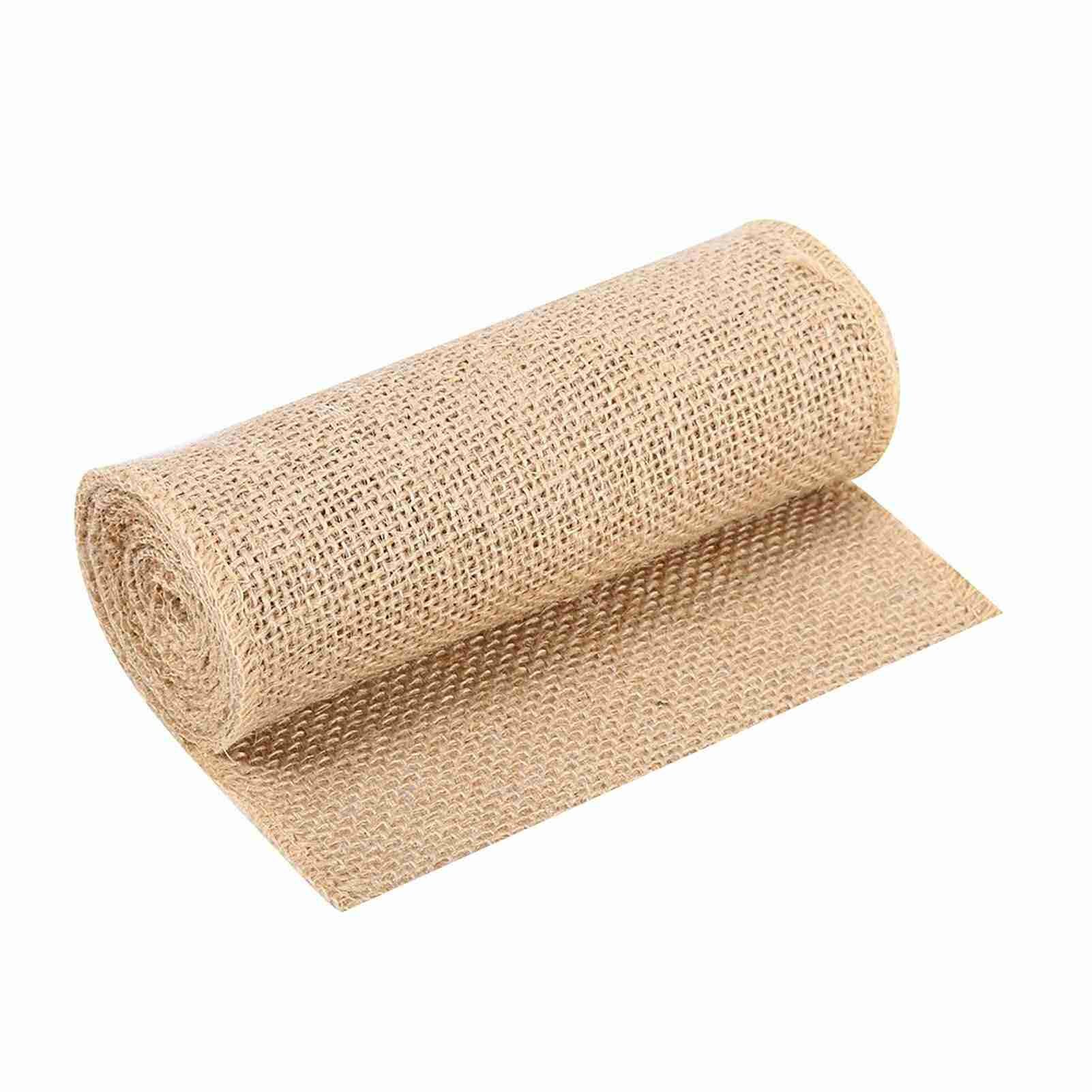 Природа Гессюанская джутовая мешковина лента деревенское столовое кресло кресло домашнее свадебная вечеринка 15x200 см.