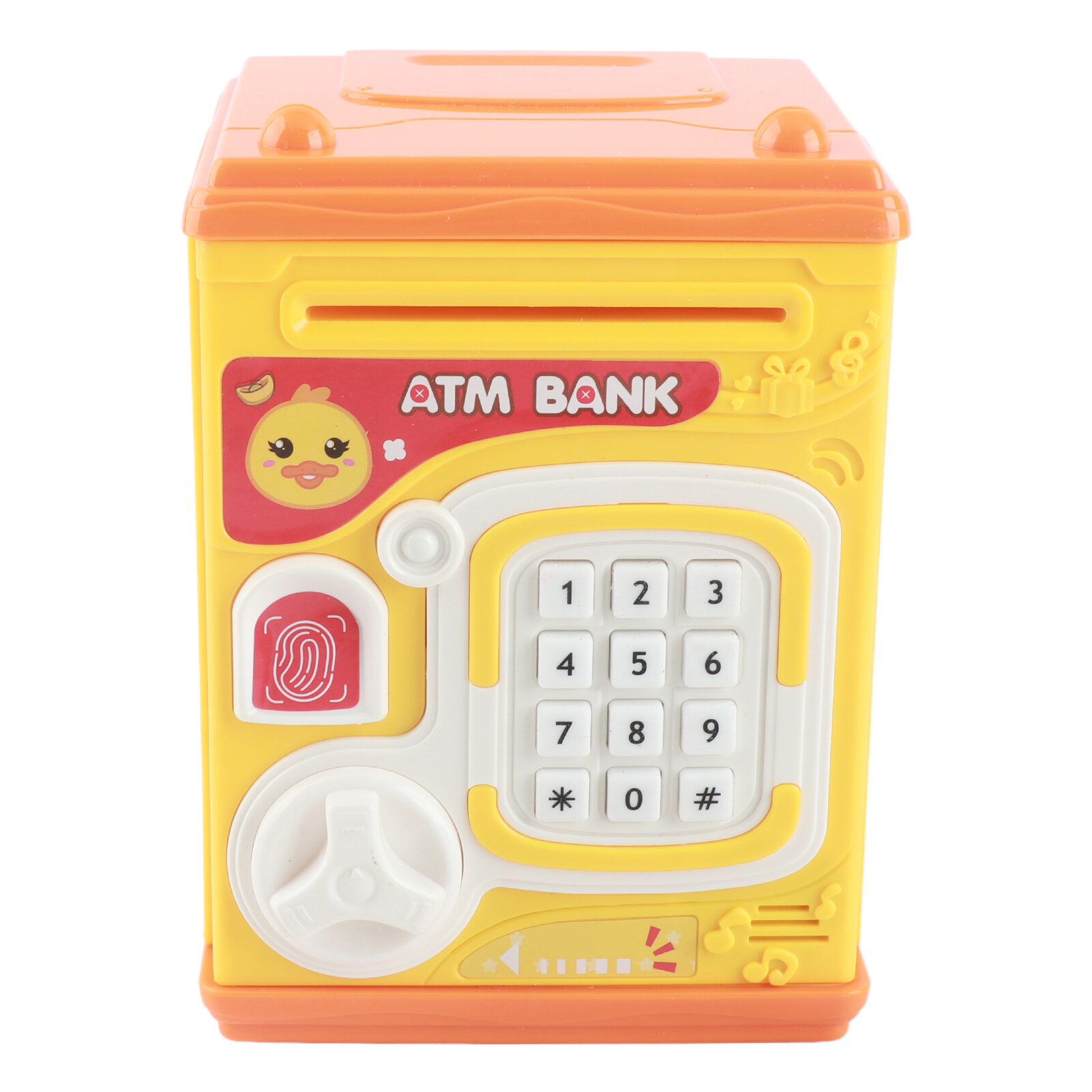 Копилка, голосовой пароль, отпечаток пальца, портативная коробка для экономии денег для детей, для домашних путешествий, желтый