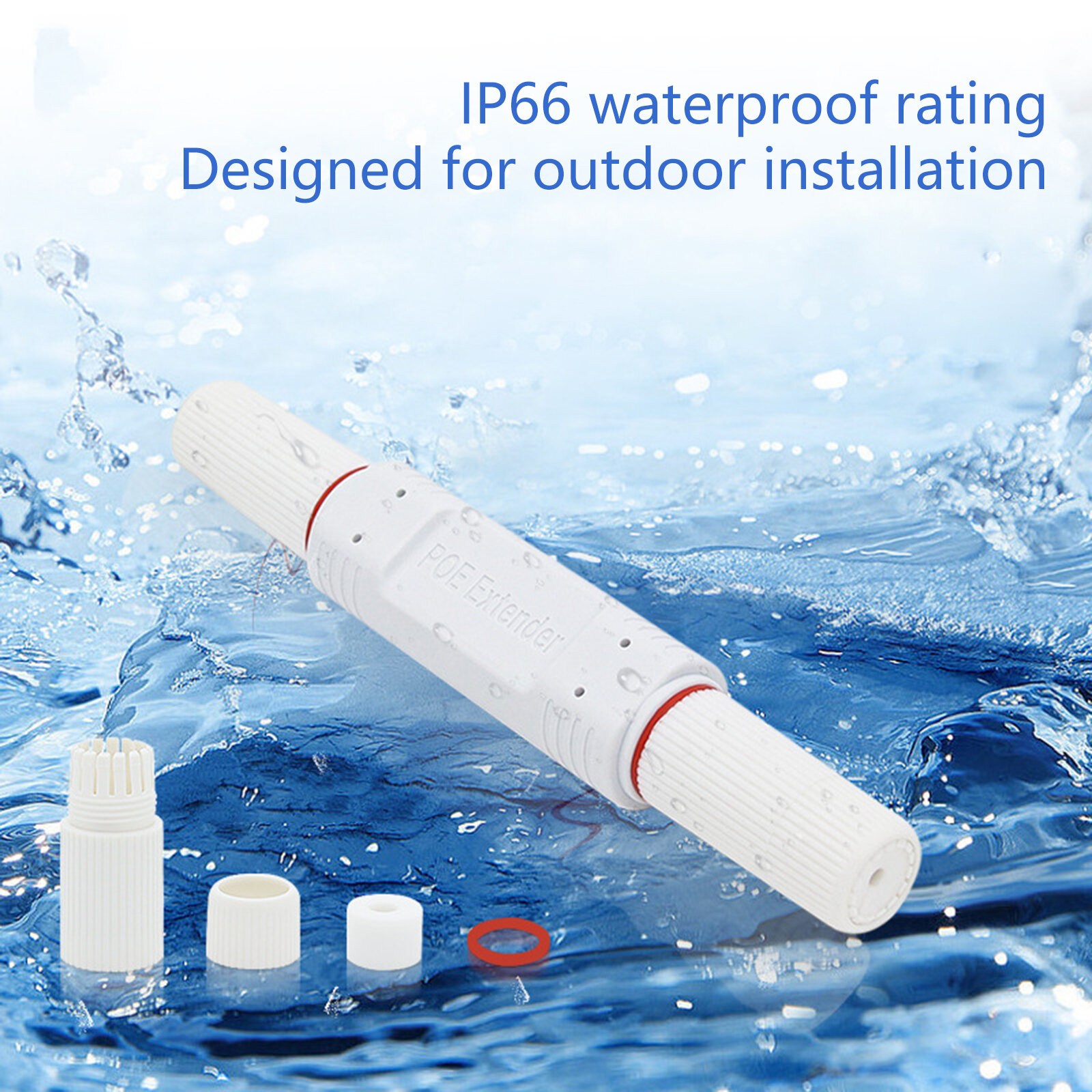 Водонепроницаемый удлинитель POE RJ45 Ethernet для камеры 500 м