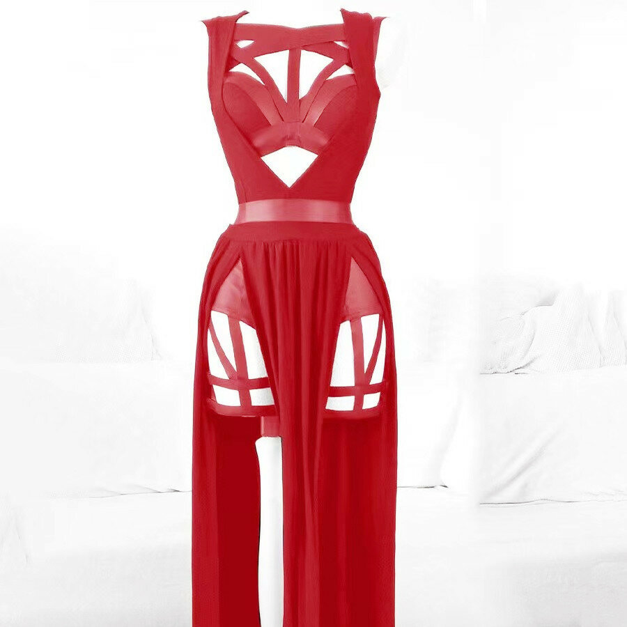 Женское сексуальное соблазнительное платье на бретельках с подушкой для груди, марлевая юбка, сексуальное женское белье