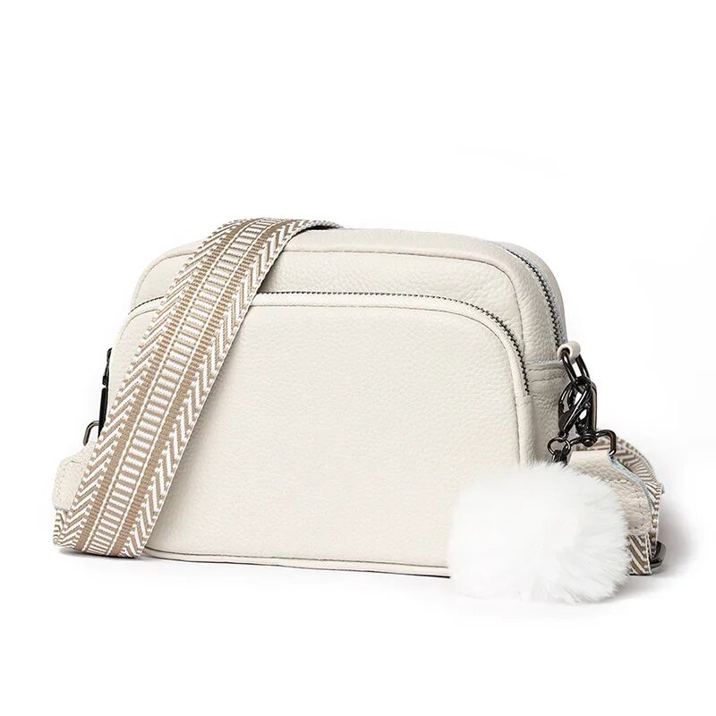 Роскошная подлинная кожаная сумка женщина простые модные сумки для плеча для женского коврика для волос и сумочек, white, SKU01878