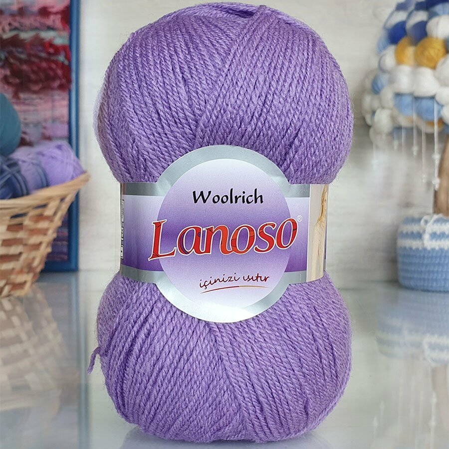 Пряжа Lanoso WOOLRICH 2065 сиреневый (5 мотков)