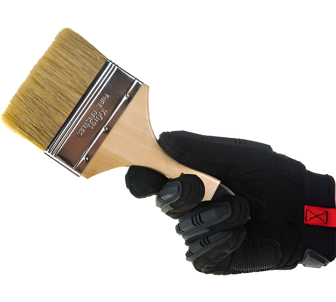 Кисти 2шт Стандарт (флейцевые, натуральная щетина, деревянная рукоятка) 100мм Biber 31127 тов-002011